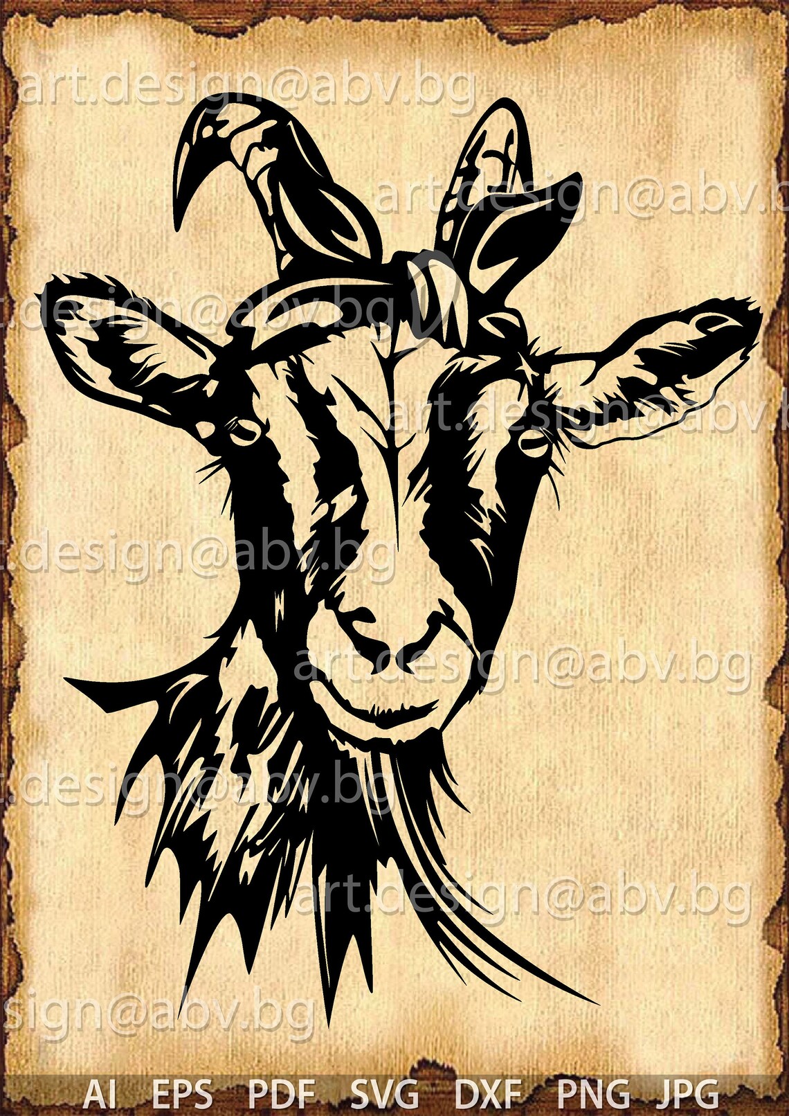 Vector GOAT With Bandana 3 Colors AI Png Eps Pdf Svg - Etsy