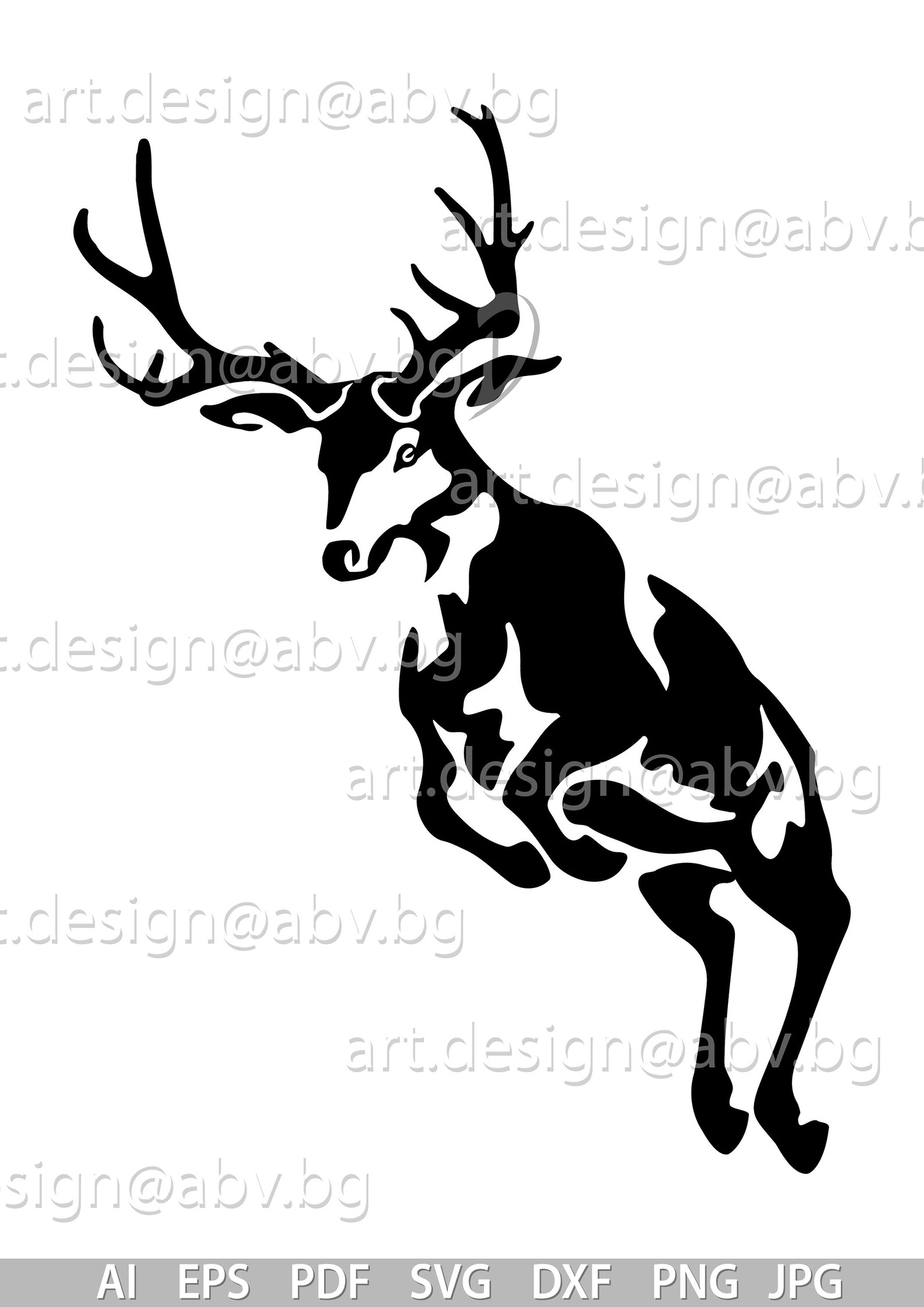 Vector DEER AI Eps Pdf Svg Dxf Png Jpg Download | Etsy