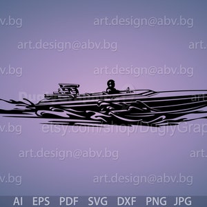 Vector Drag Boat Clipart (digital Download) - Etsy