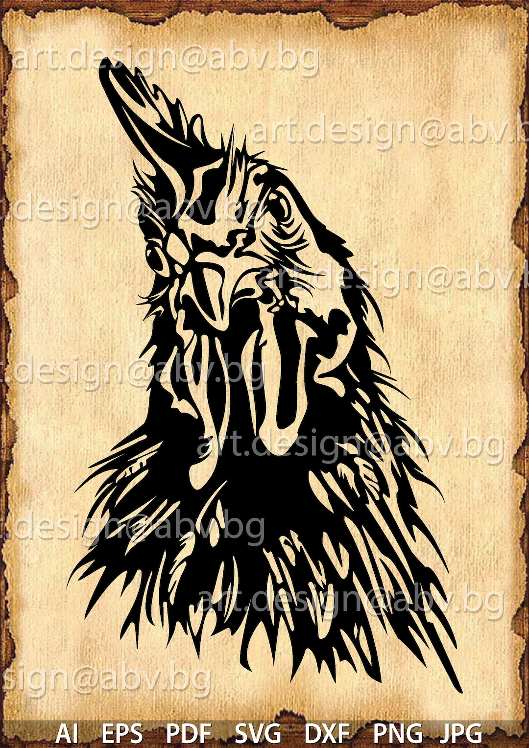Vector CHICKEN Head, Ai, Eps, Pdf, Svg, Dxf, Png, Jpg Download, Digital ...