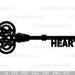 Vector KEY Heart AI Eps Pdf Svg Dxf Png Jpg Download - Etsy