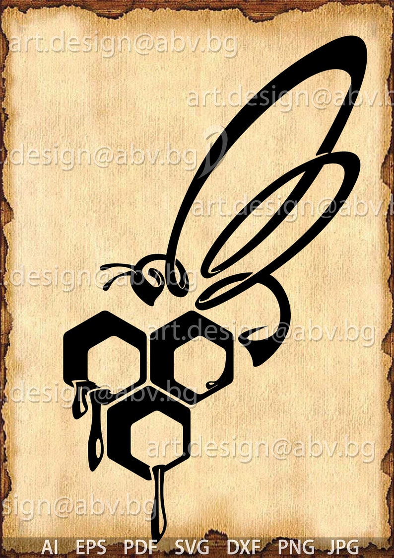 Vector BEE Beehive Ai Eps Pdf SVG DXF Png Jpg | Etsy