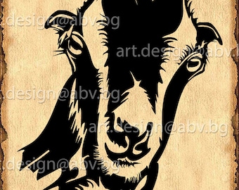 Vector GOAT head AI PNG eps pdf svg dxf jpg Instant | Etsy
