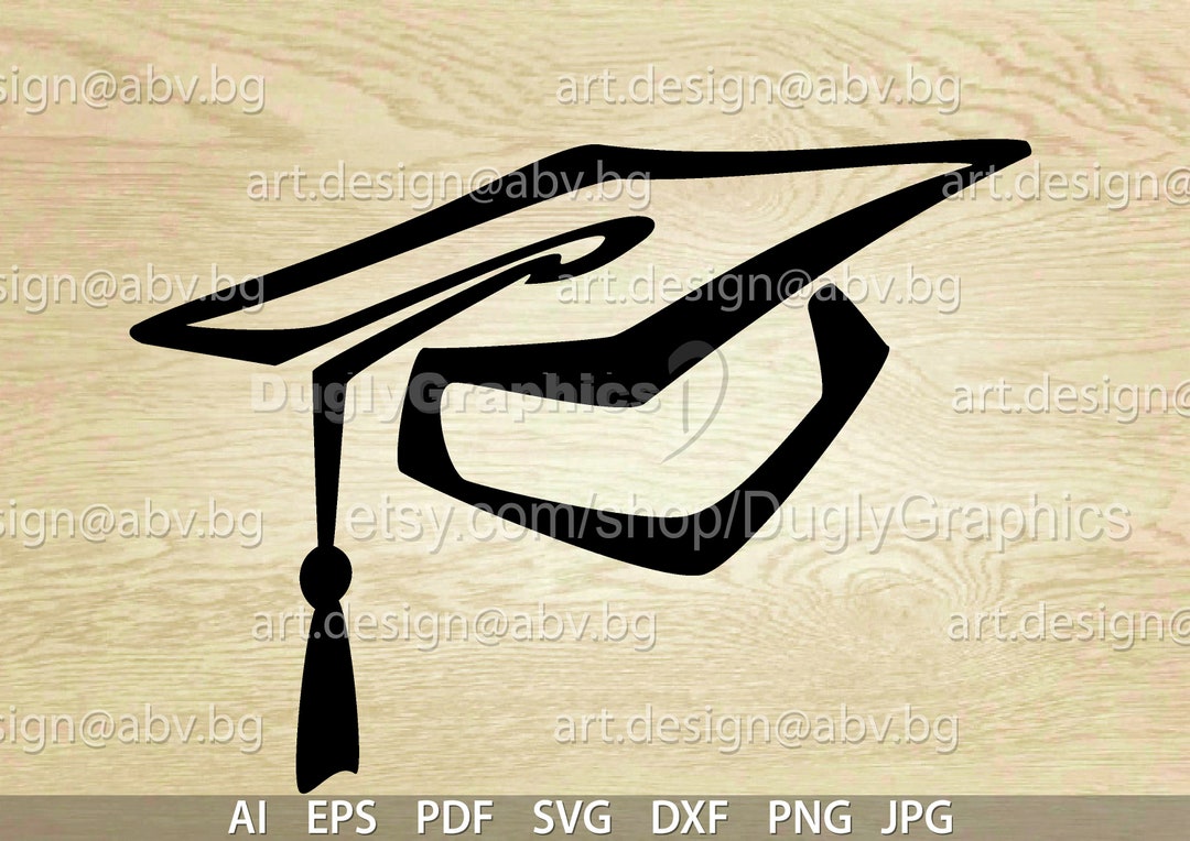 Vector GRADUATION HAT, AI, Eps, Pdf, Svg, Dxf, Png, Jpg Download Files ...