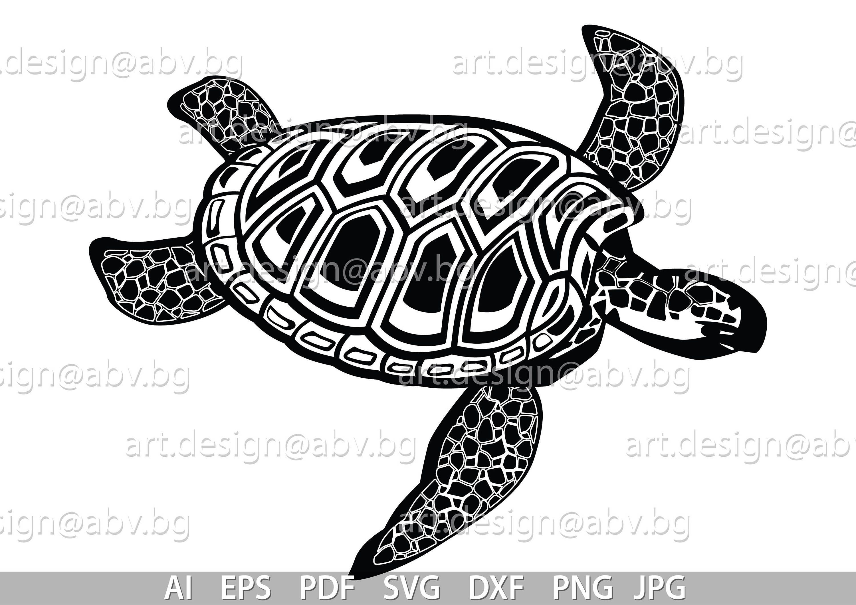 Vector TURTLE SVG Dxf Ai Eps Pdf Png Jpg Download - Etsy