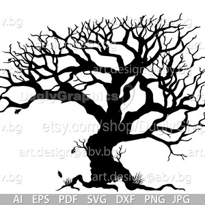 Vector OAK TREE, AI, Eps, Pdf, Svg, Dxf, Png, Jpg Image Graphic Digital ...
