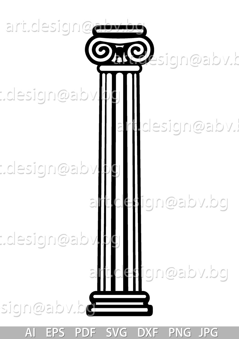 Vector ROMAN COLUMN AI Png Pdf Eps Svg Dxf Jpg - Etsy