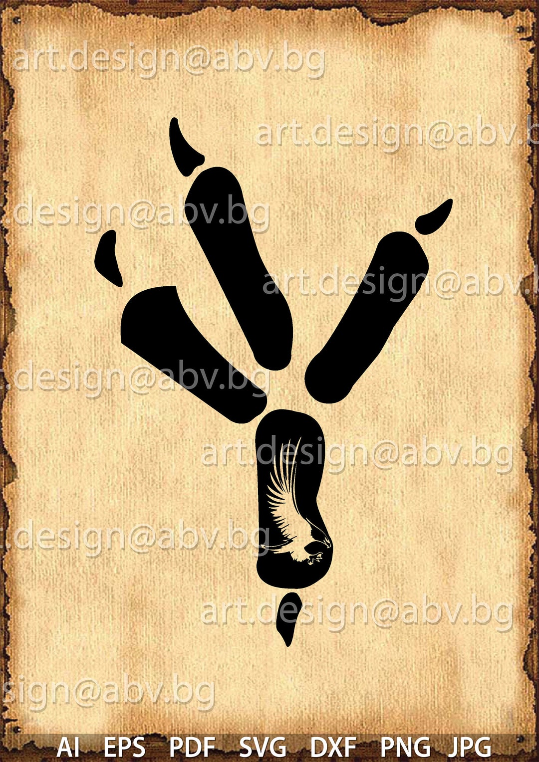 Eagle Footprint Vector Art: Graphic Image (digital Download) - Etsy ...