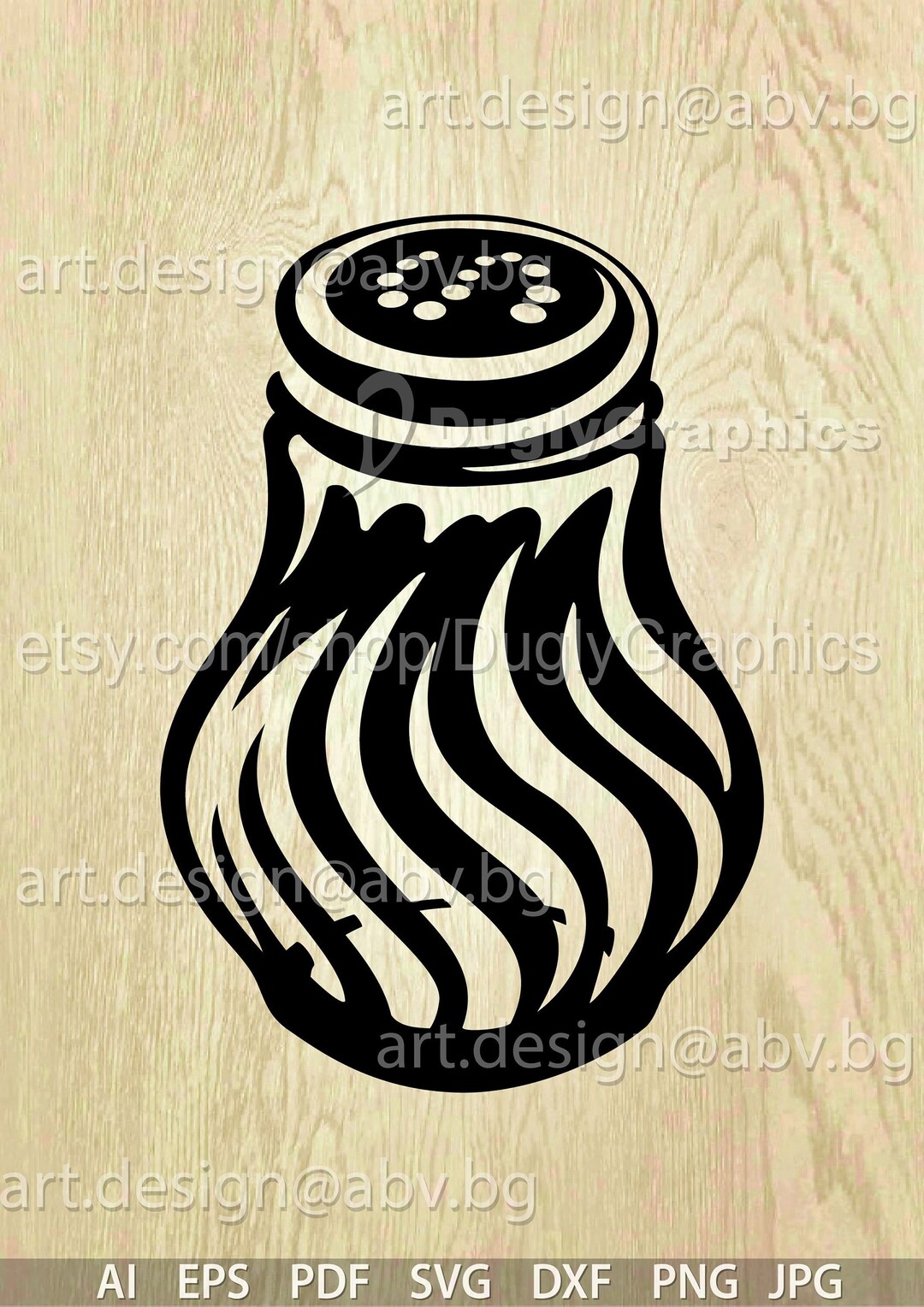Vector SALT SHAKER Drawing Ai Epspdf Png Dxf Svg Jpg - Etsy