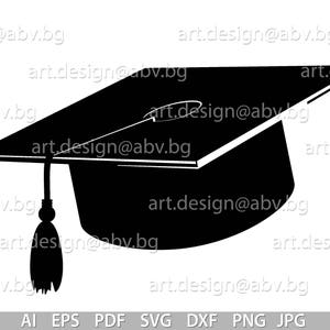 Vector GRADUATION HAT, AI, Eps, Pdf, Svg, Dxf, Png, Jpg Download Files ...