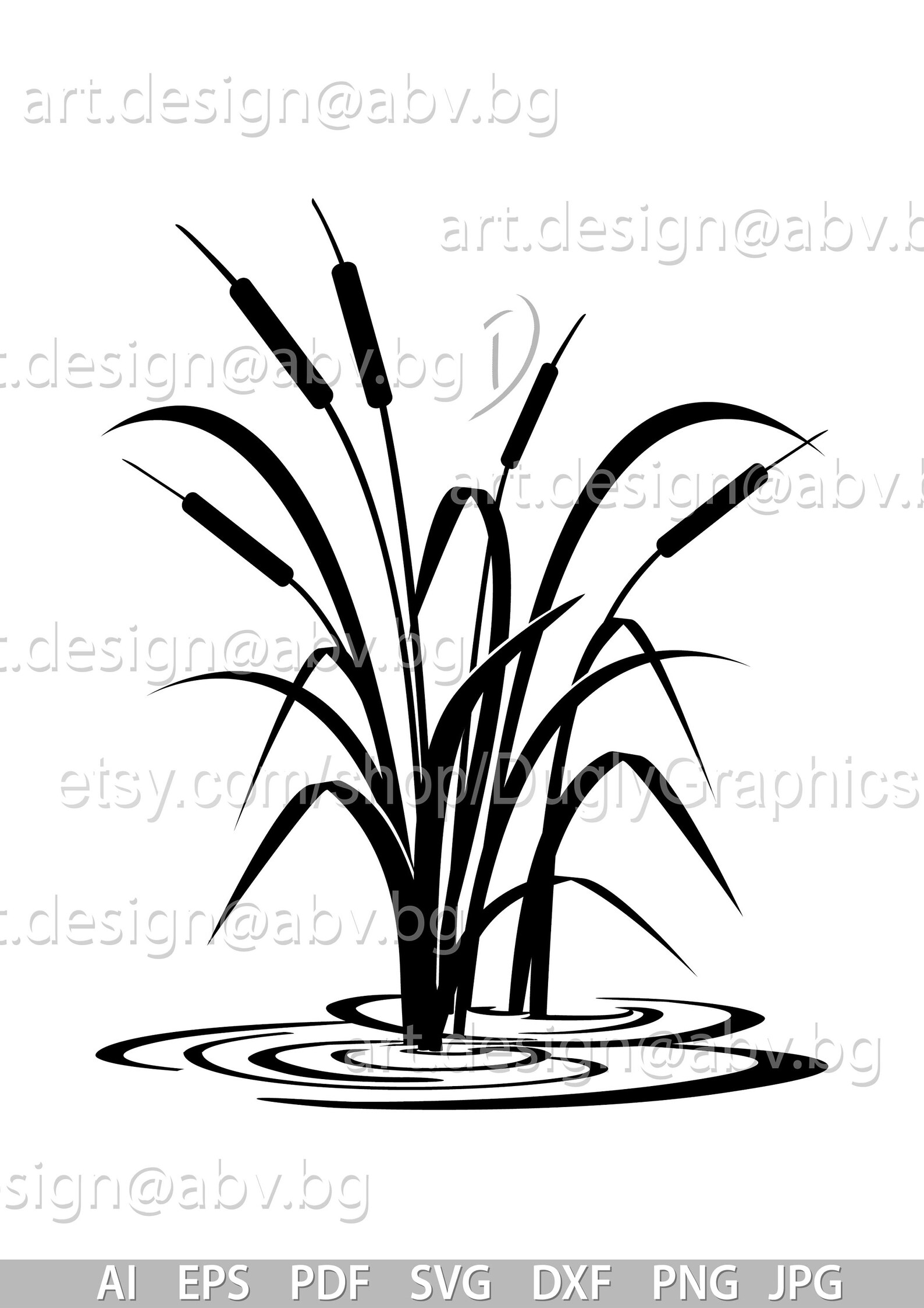Vector BULRUSH Potpourri AI Eps Pdf Svg Dxf Png Jpg - Etsy