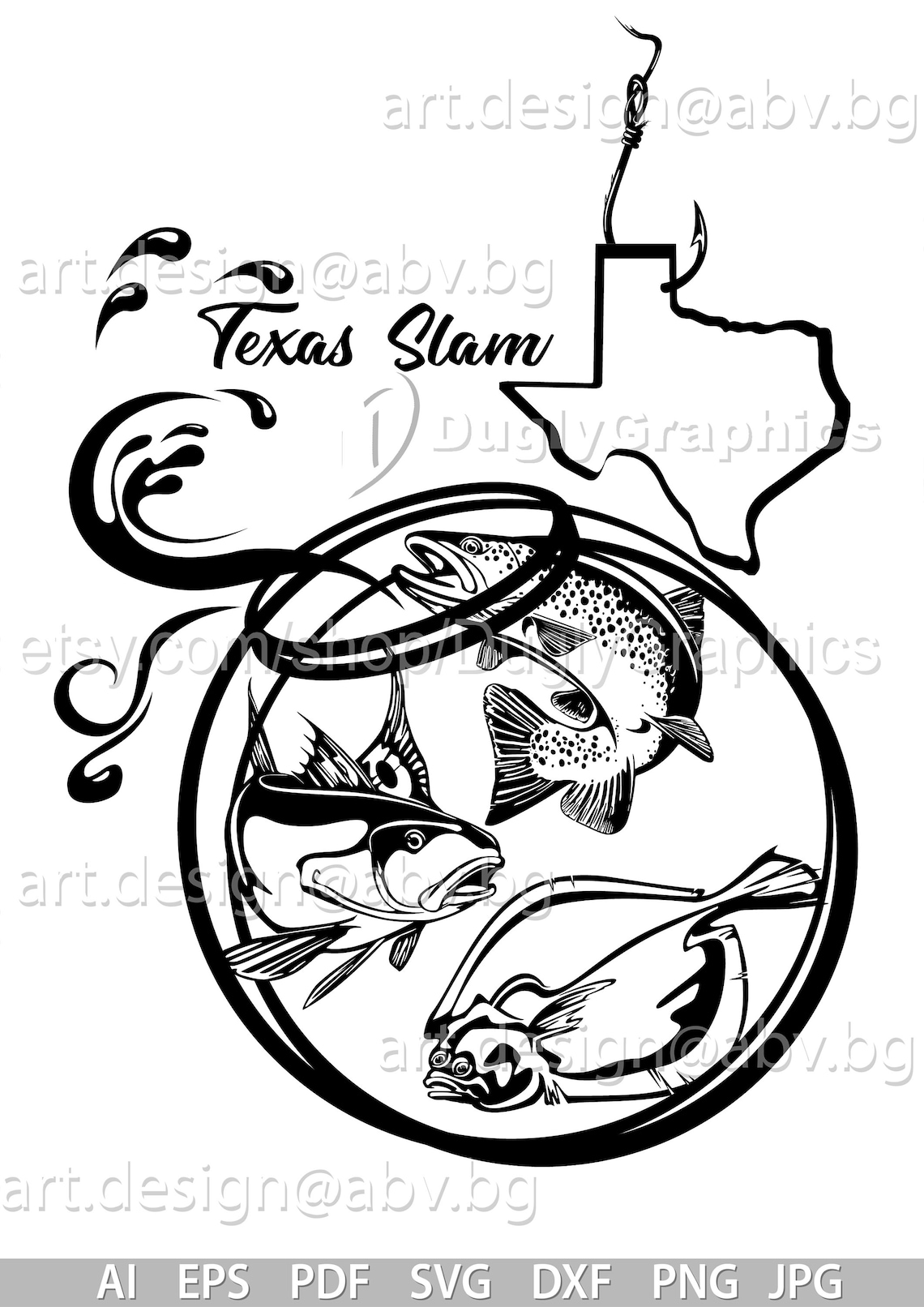 Vector TEXAS SLAM AI Eps Pdf Png Svg Dxf Jpg Image - Etsy