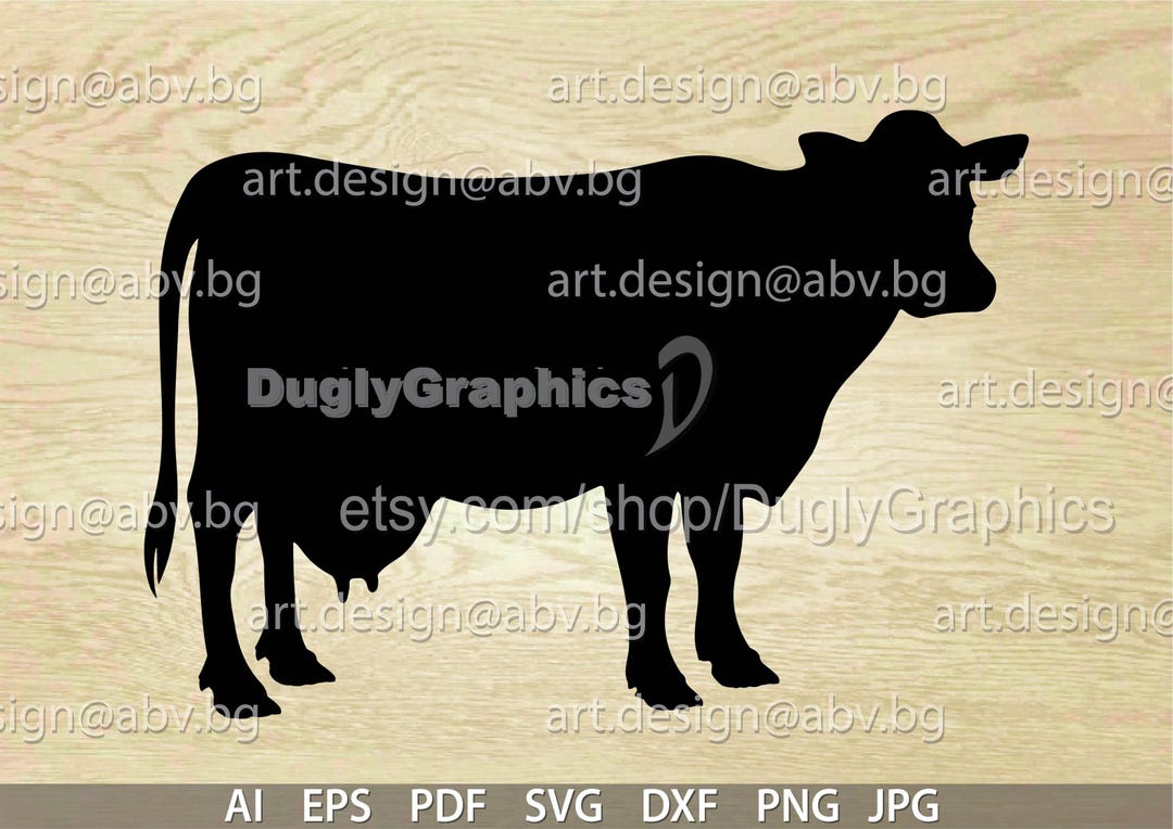 Cow Vector Graphic, Digital Download (ai, Eps, Pdf, Svg, Dxf, Png, Jpg ...