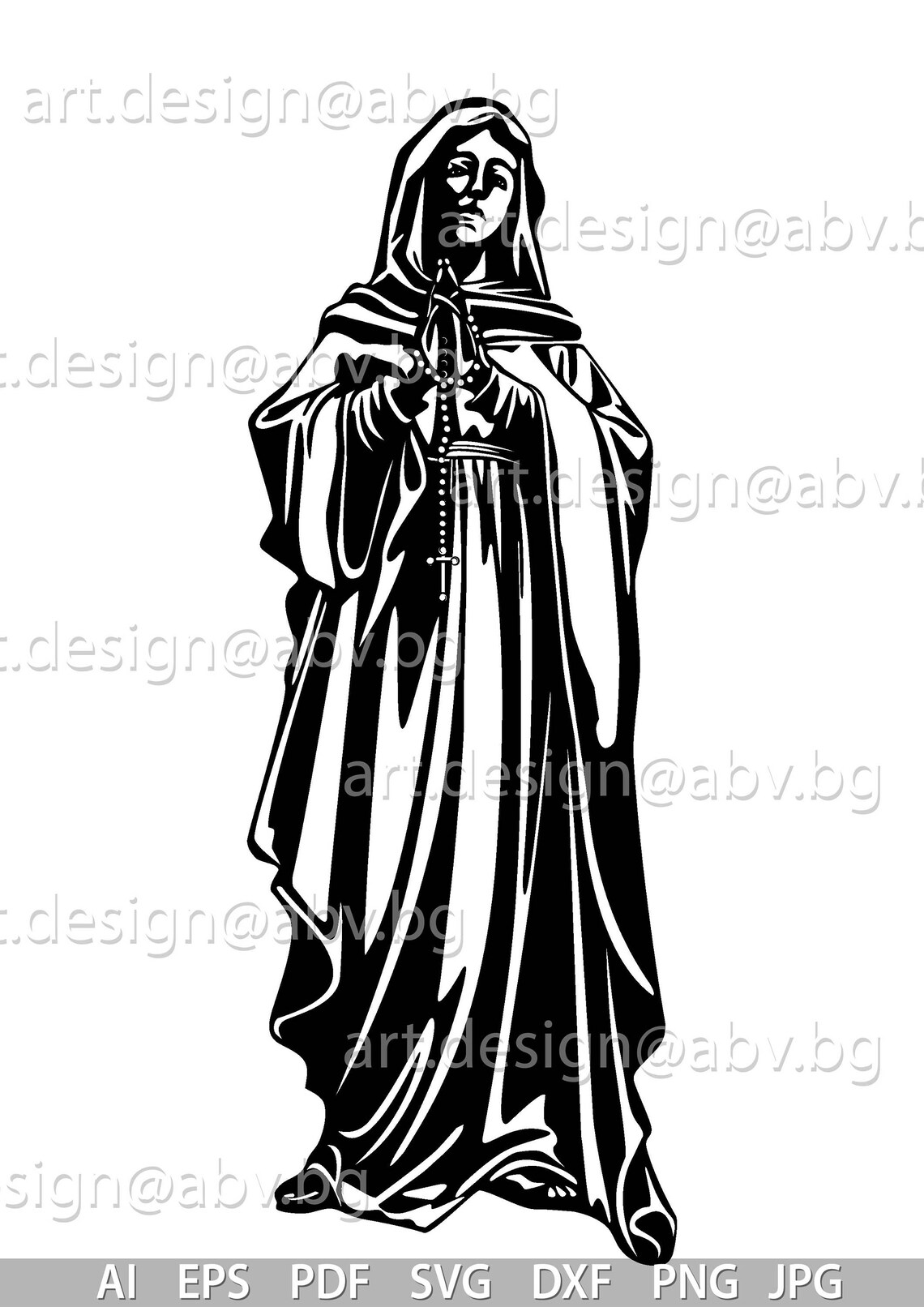 Vector VIRGEN MARÍA ai eps pdf svg dxf png jpg - Etsy México
