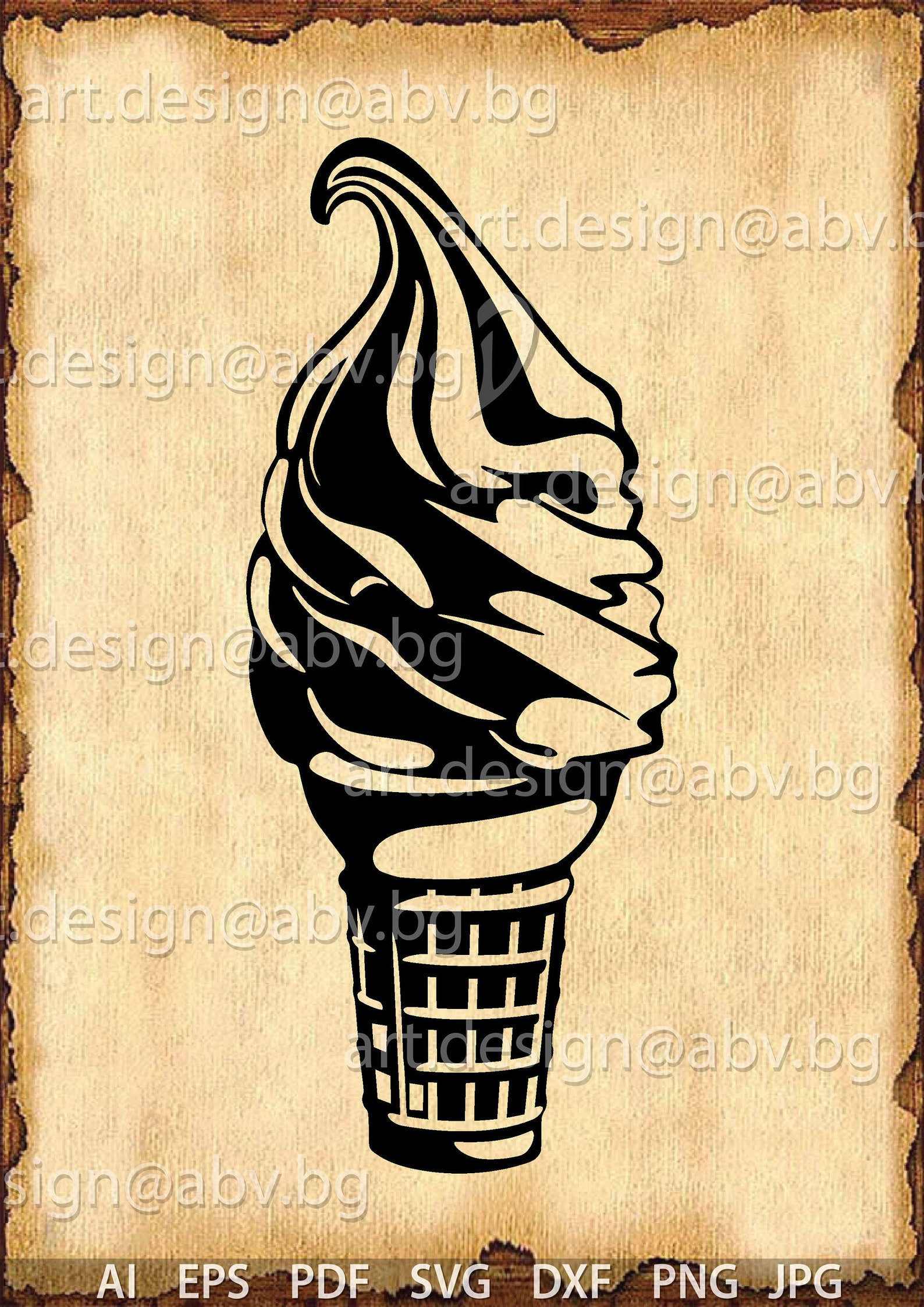 Vector ICE CREAM Svg AI Png Eps Pdf Dxf Jpg Download - Etsy