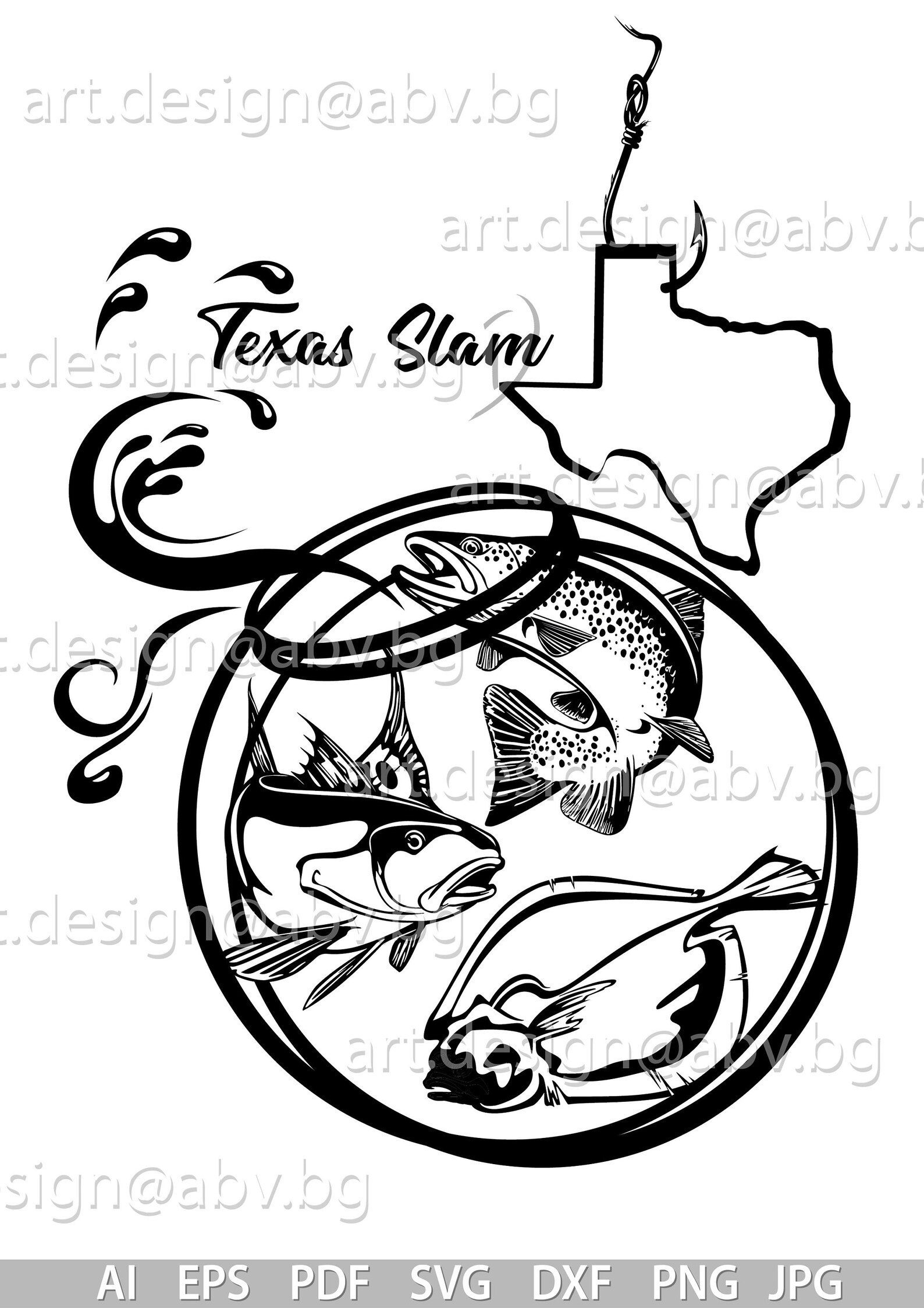 Vector TEXAS SLAM AI eps pdf png svg dxf jpg Image | Etsy