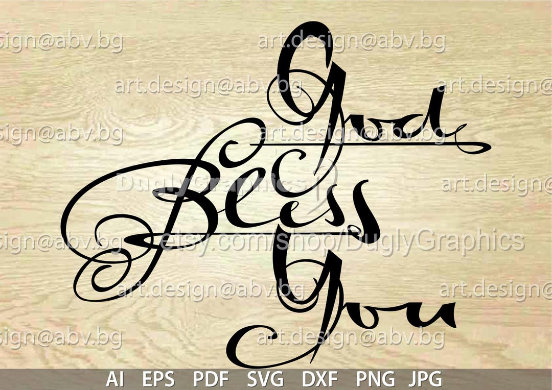 God Bless You Vector Image (digital Download) - Etsy