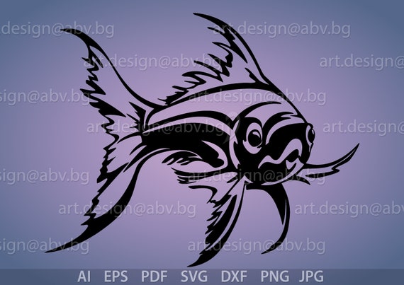Vector FISH AI Eps Pdf PNG Svg Dxf Jpg Image Graphic | Etsy