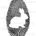 Vector RABBIT /one Object/, Finger Print, AI, Eps, PNG, Pdf, Svg, Dxf ...