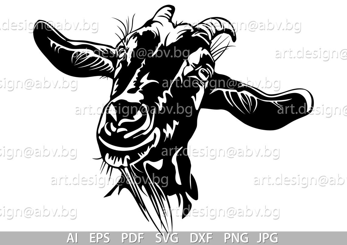 Vector GOAT Head AI PNG Eps Pdf Svg Dxf Jpg Instant | Etsy