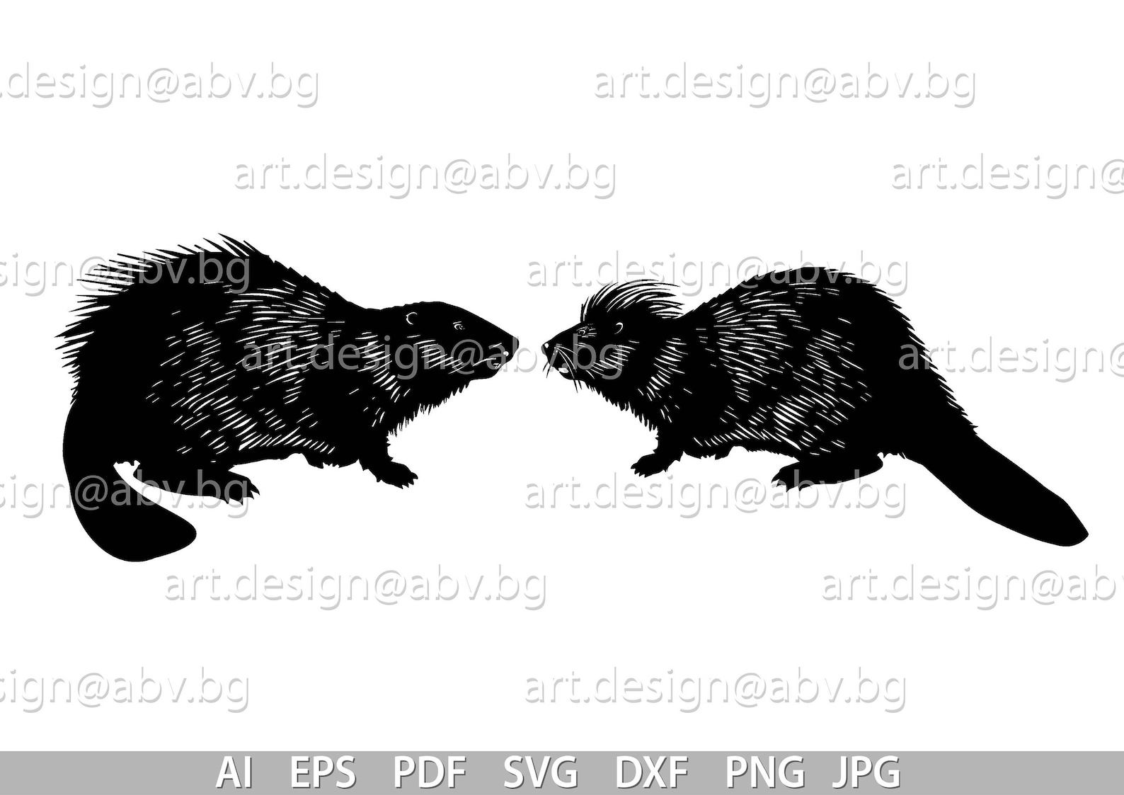 Vector BEAVERS AI Eps PNG Pdf Svg Dxf Jpg Download - Etsy