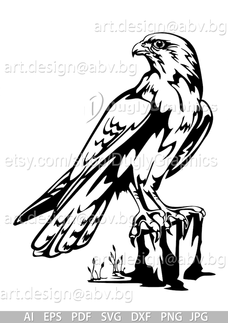 Vector FALCON AI Eps Pdf Svg Dxf Png Jpg Download - Etsy