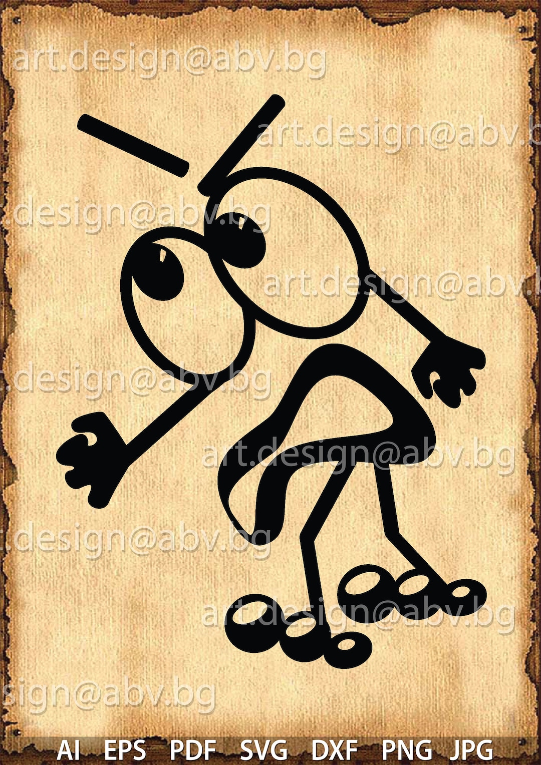 Angry Cartoon Character Vector (digital Download) - Etsy