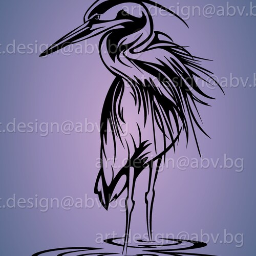 Vector HERON Heaven Bird AI PNG Eps Pdf Svg Dxf Jpg - Etsy