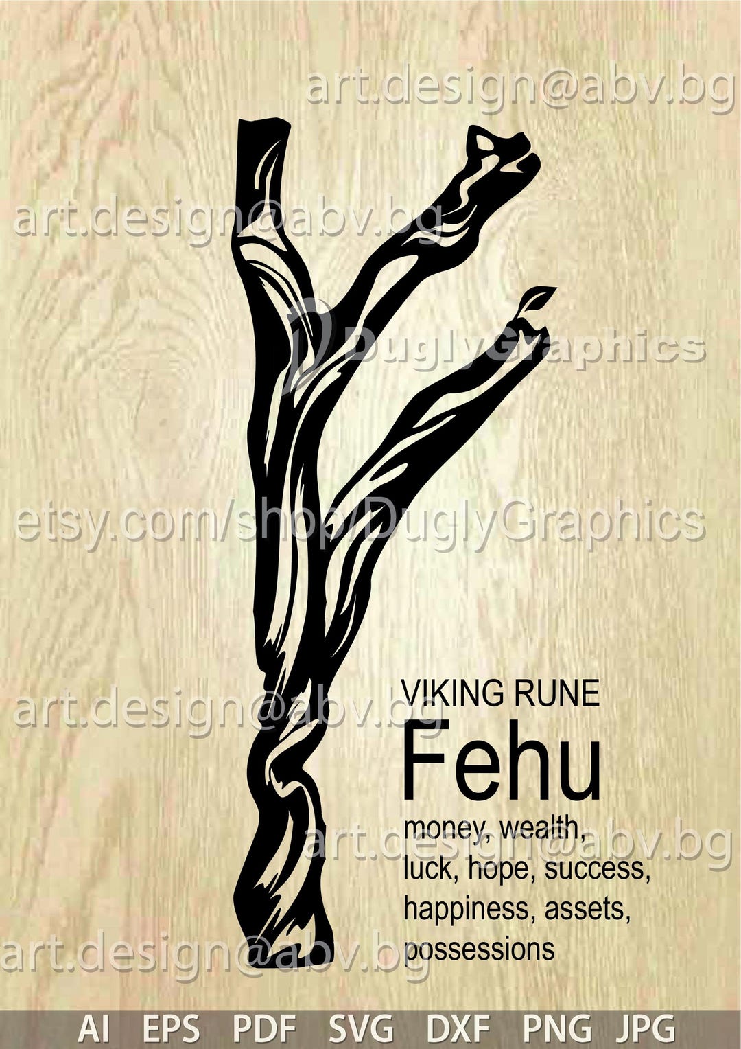 Vector VIKING RUNE, FEHU Symbol Ai Eps Svg Dxf Pdf Png Jpg Image ...