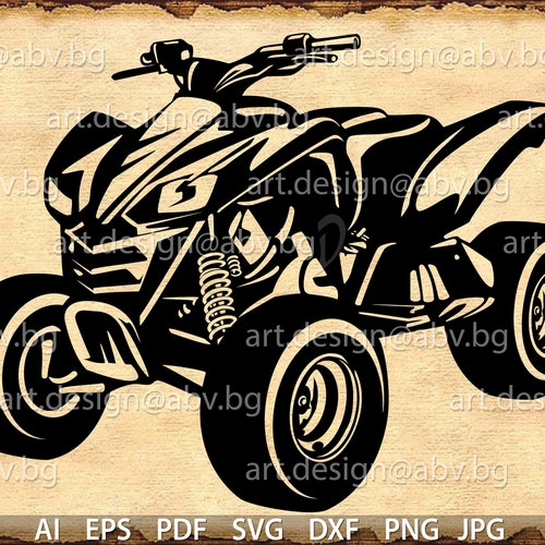 Vector ATV Motorcycle Ai Eps Pdf PNG Svg Dxf Jpg - Etsy