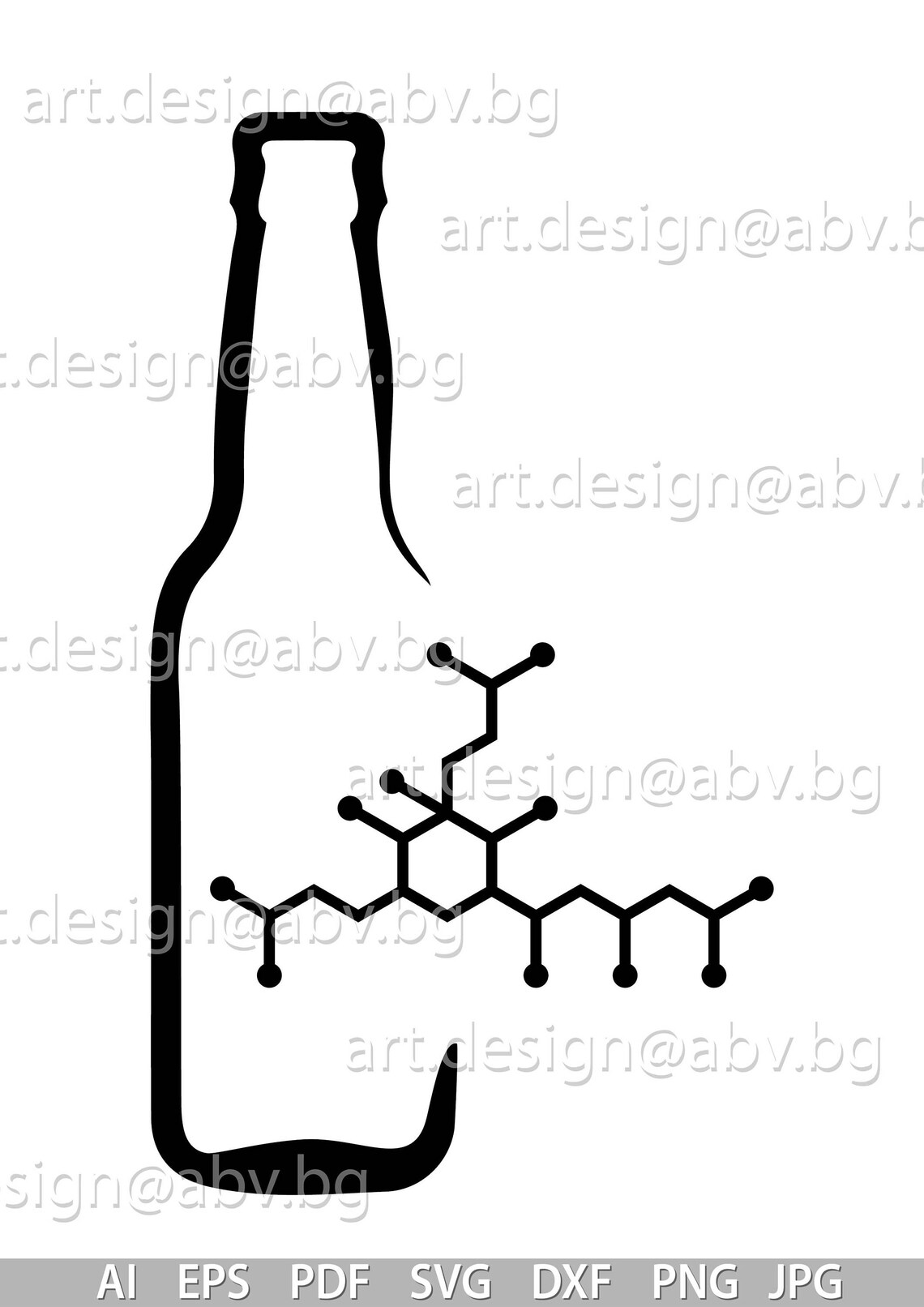 Vector MOLECULE BEER AI Eps Pdf Png Svg Dxf Jpg - Etsy