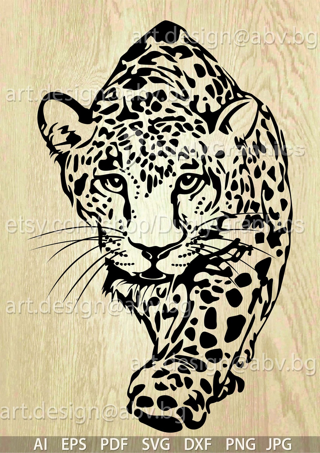 Vector LEOPARD, AI, PNG, Eps, Pdf, Svg, Dxf, Jpg Download, Digital ...