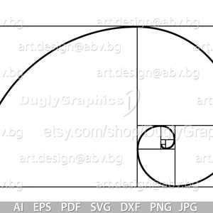 Vector FIBONACCI SPIRAL, AI, Png, Eps, Pdf, Svg, Dxf, Jpg Download ...