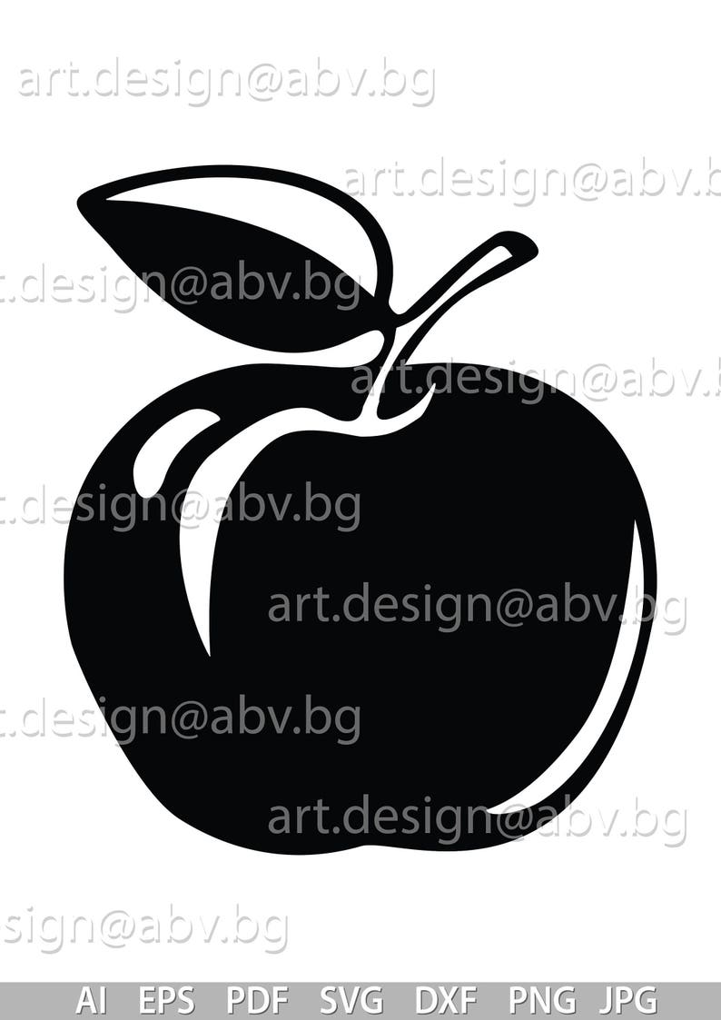 Vector APPLE Fruit Ai Eps Pdf SVG DXF Png Jpg Download - Etsy