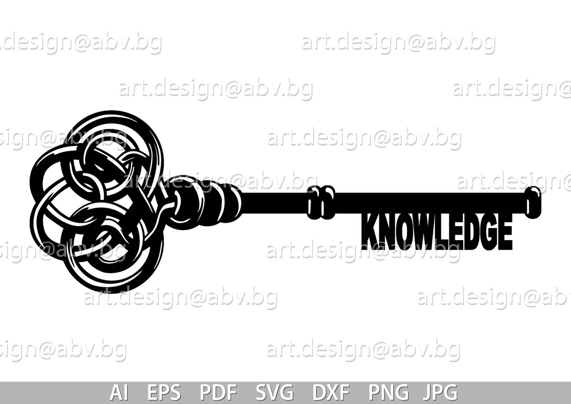 Vector KEY Knowledge AI Eps Pdf Svg Dxf Png Jpg - Etsy