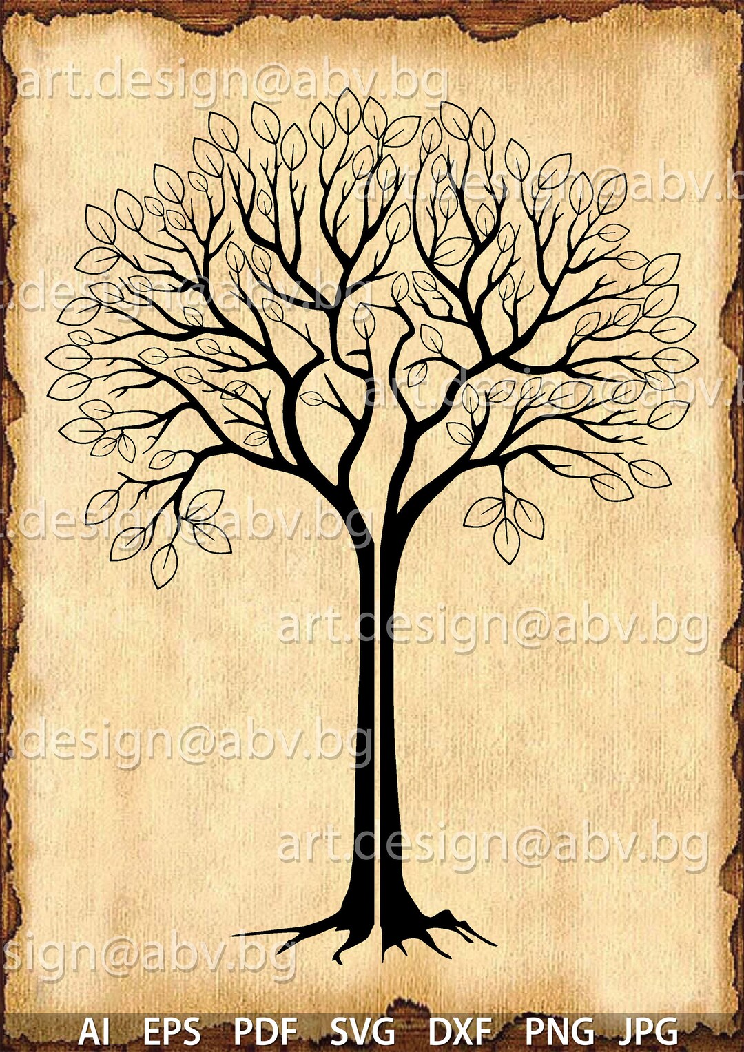 Wedding Tree Vector Art: Silhouette Image (digital Download) - Etsy