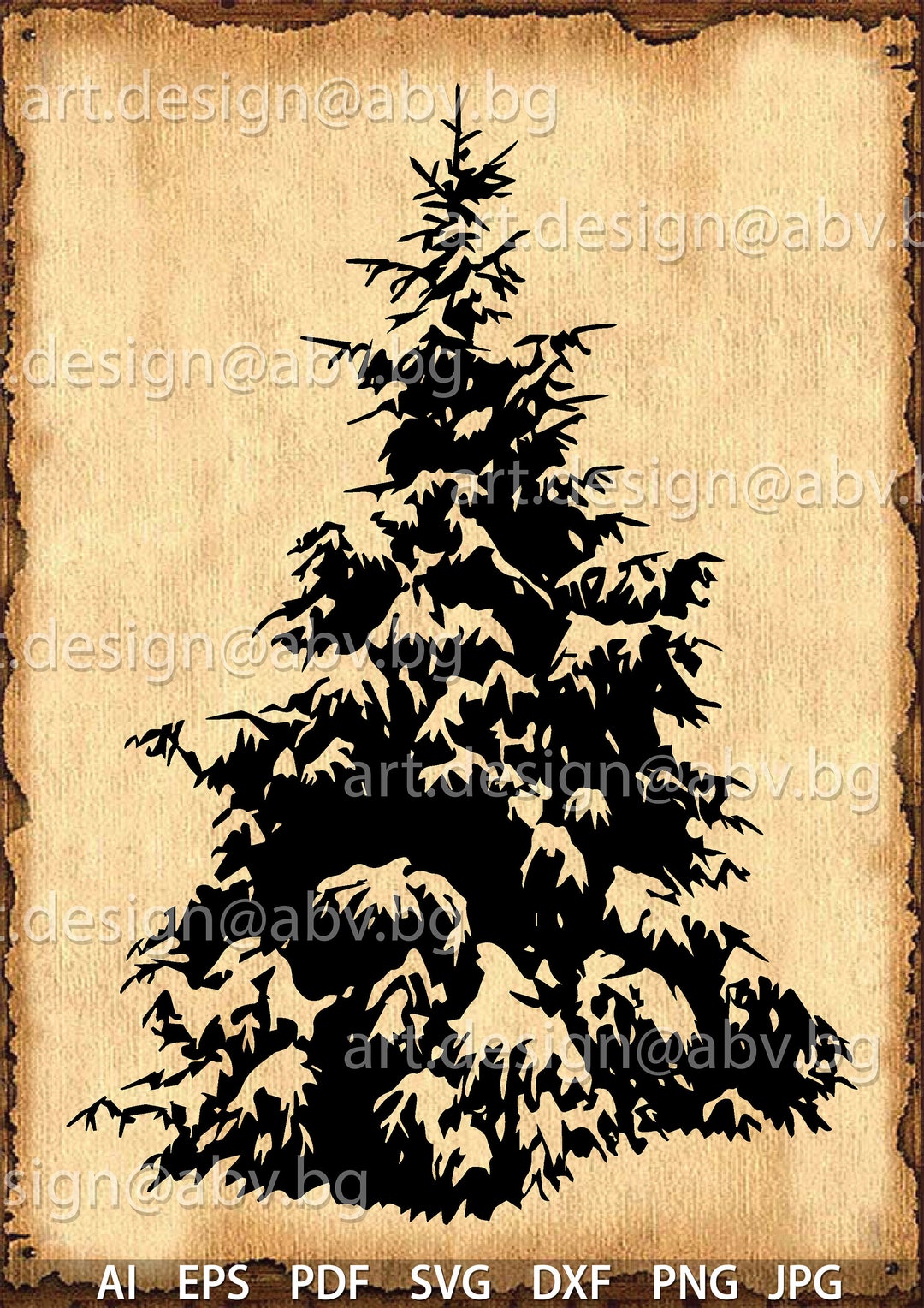 Vector CONIFER, Evergreen, Winter, AI, PNG, Eps, Pdf, Svg, Dxf, Jpg ...