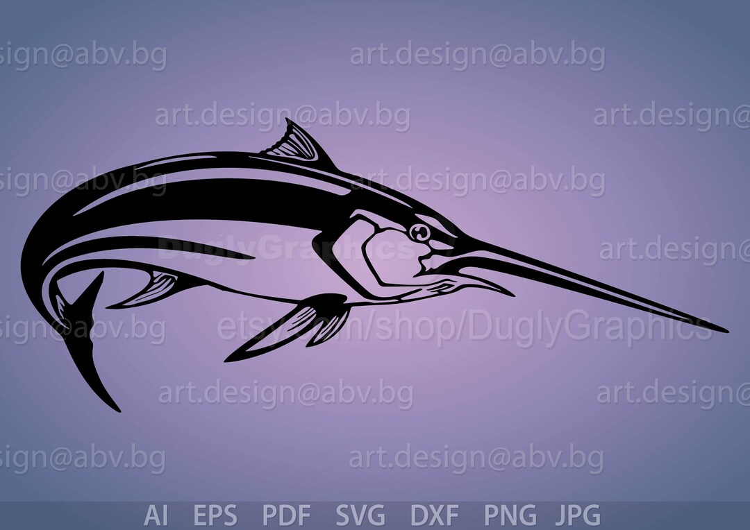 Vector SWORDFISH, Ai, Eps, Pdf, Png, Svg, Dxf, Jpg Image Graphic ...