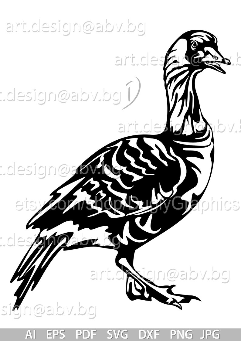 Vector HAWAIIAN GOOSE NENE Svg Ai Eps Pdf Png Dxf Jpg | Etsy