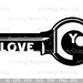 Vector KEY Love Text AI Eps Pdf Svg Dxf Png Jpg - Etsy