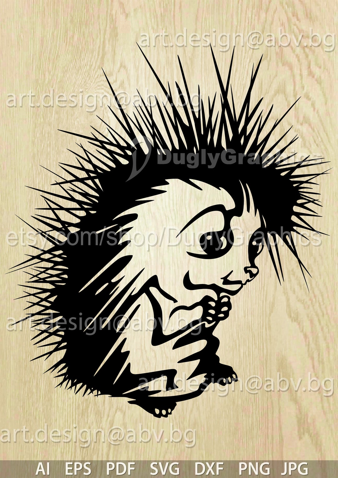 Vector HEDGEHOG AI Eps Pdf Svg Dxf Png Jpg Download Digital Image ...