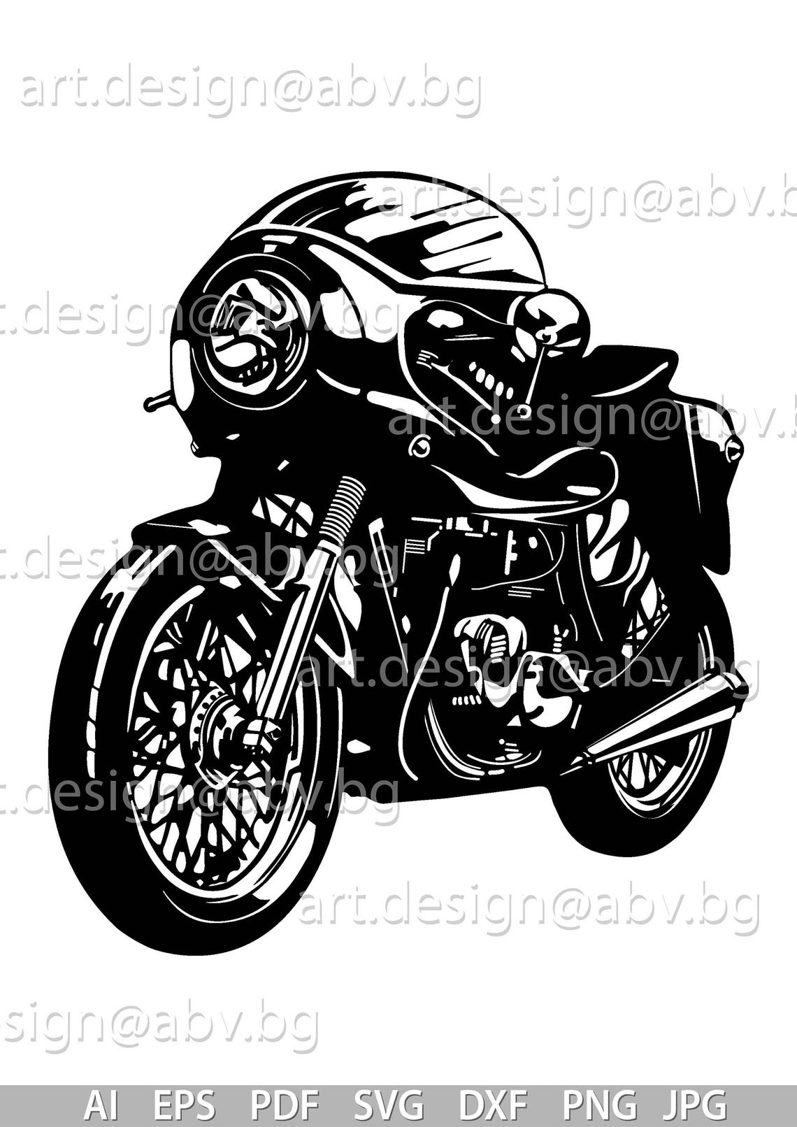 Vector MOTORCYCLE Ai Eps Pdf PNG Svg Dxf Jpg Download - Etsy