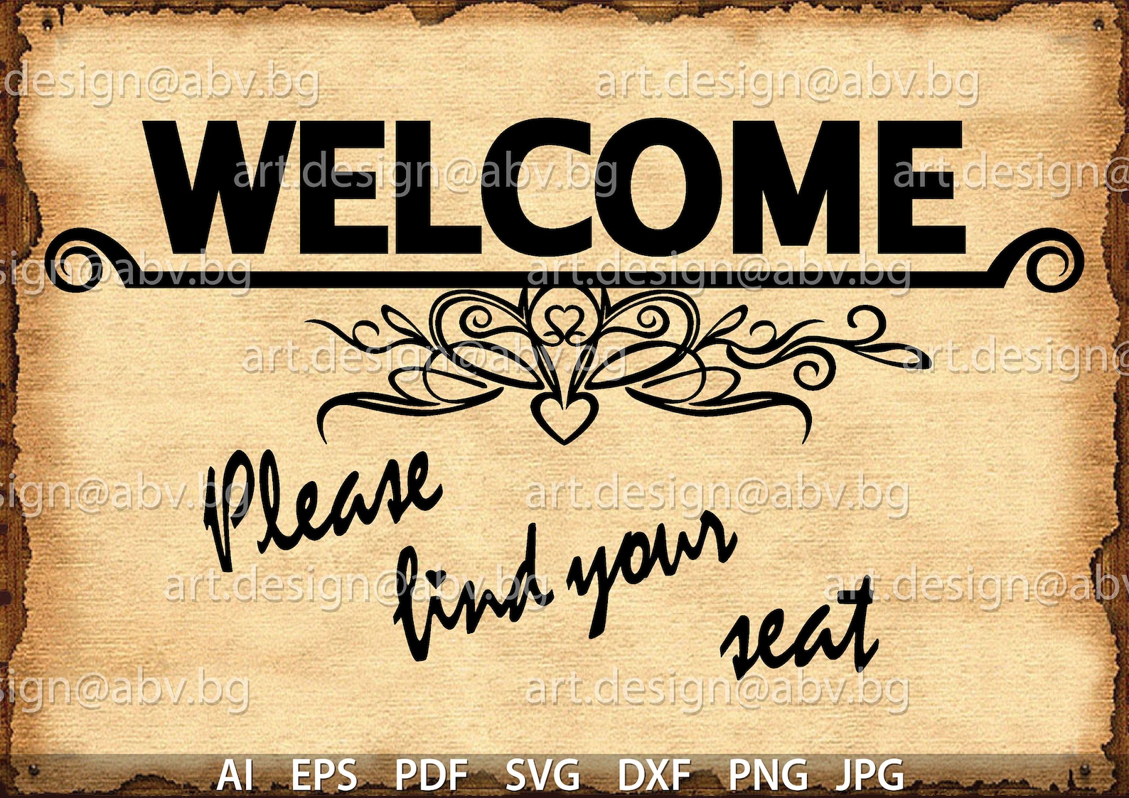 Vector WELCOME Ai Eps Pdf PNG Svg Dxf Jpg Image Graphic - Etsy