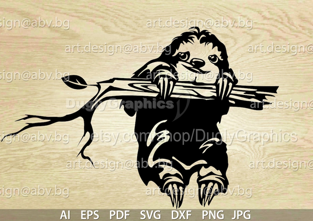 Vector SLOTH, Sluggard, Idler, Lazybones, Download Files, Digital ...