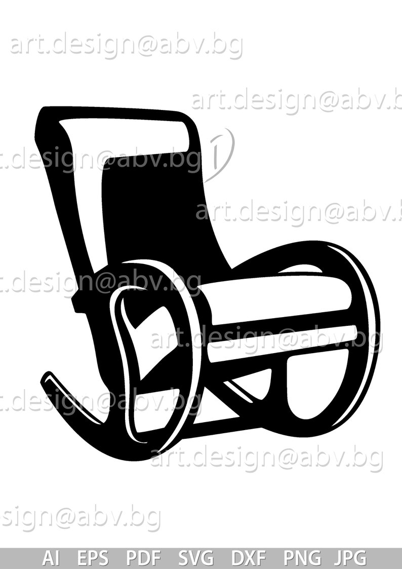 Vector ROCKING CHAIR Ai PNG Eps Pdf Svg Dxf Jpg Svg - Etsy