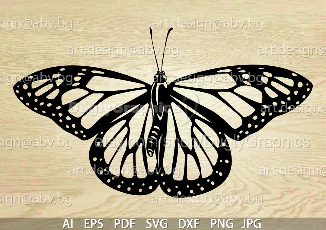 Vector BUTTERFLY Monarch, SVG, Ai, Eps, Png, Pdf, Jpg Download, Insect ...