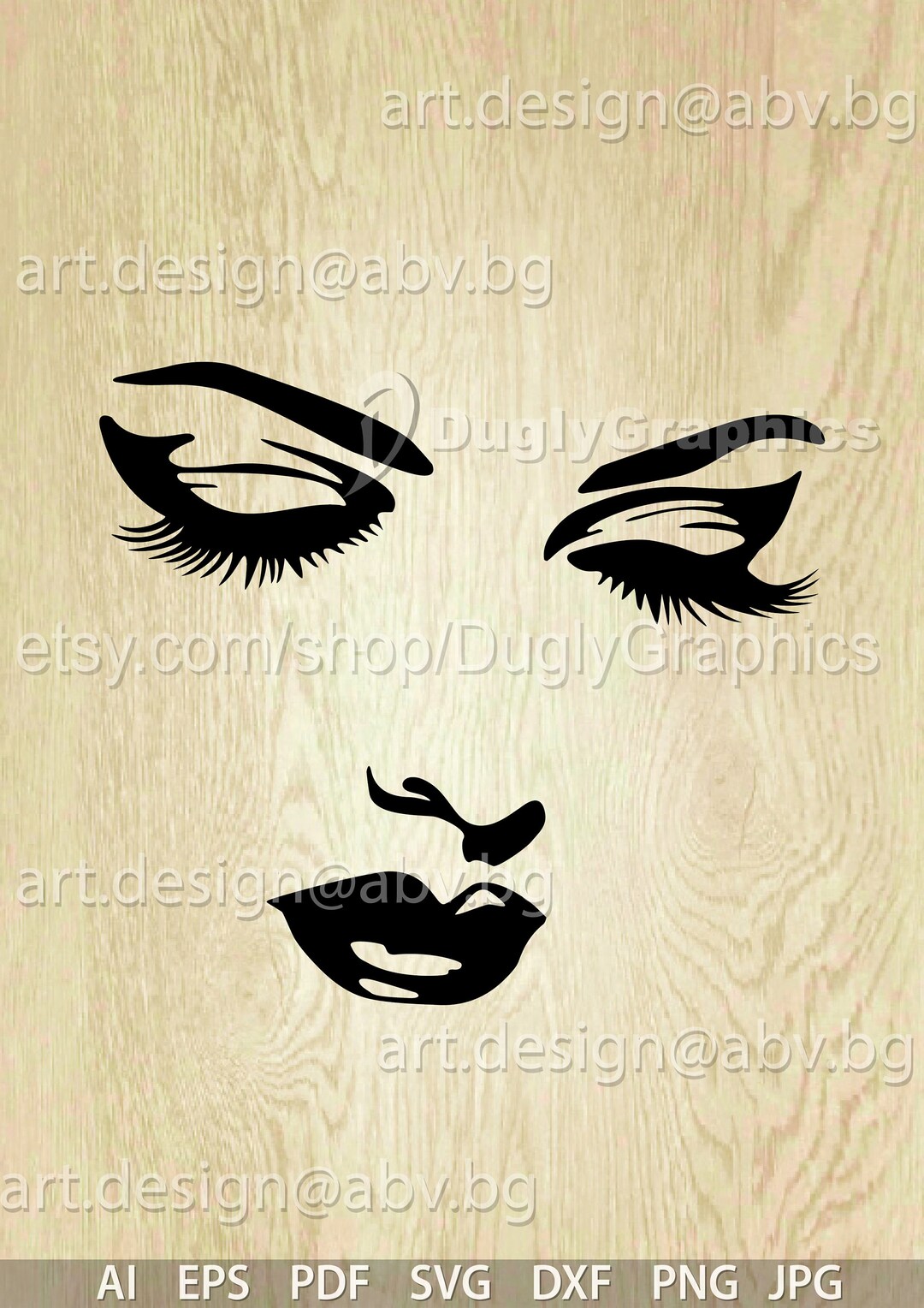 Vector WOMAN Face, AI, Eps, Pdf, Png, Svg, Dxf, Jpg Download Files ...