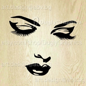 Vector WOMAN Face, AI, Eps, Pdf, Png, Svg, Dxf, Jpg Download Files ...