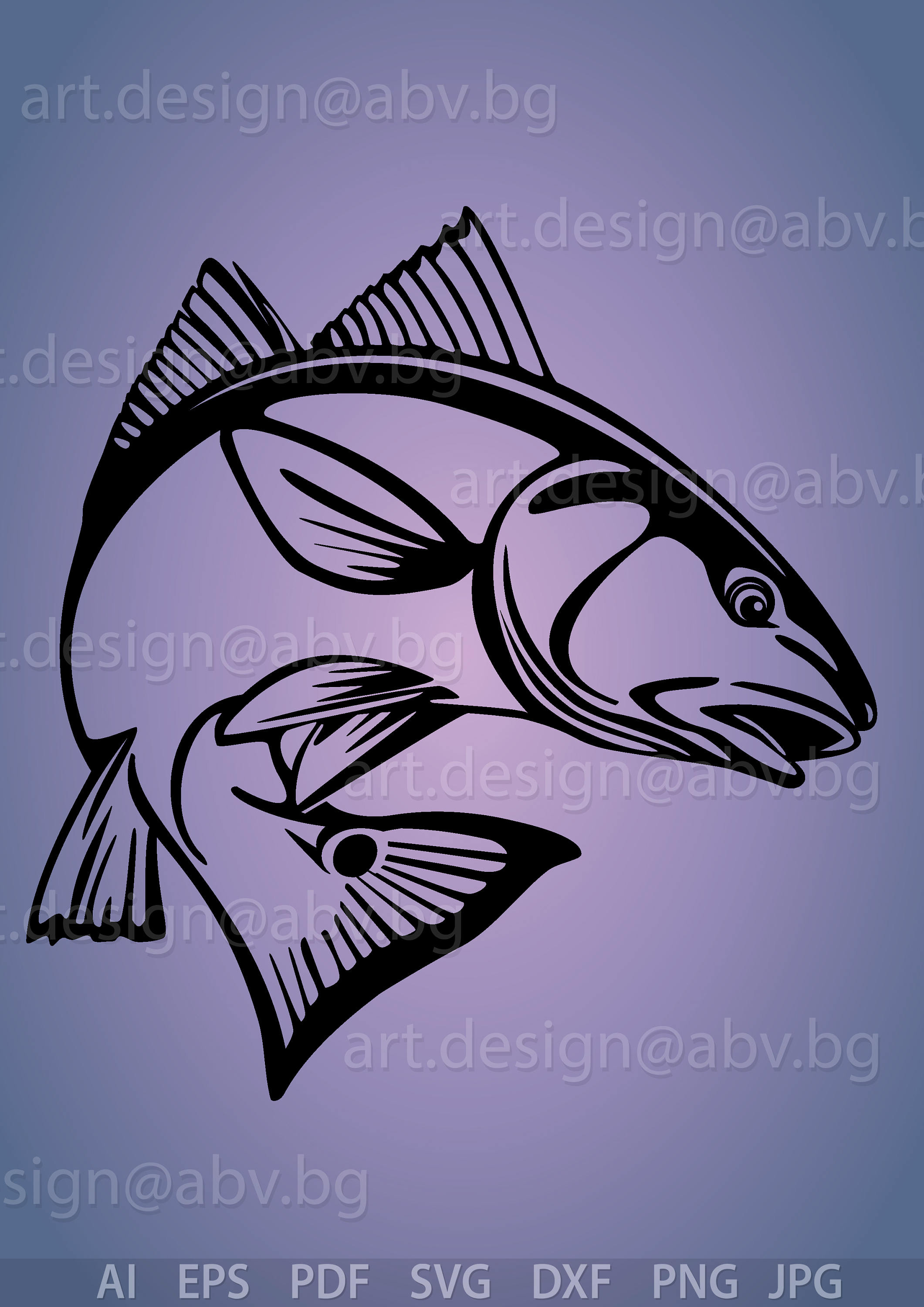 Vector RED FISH ai eps pdf png svg dxf jpg Image | Etsy
