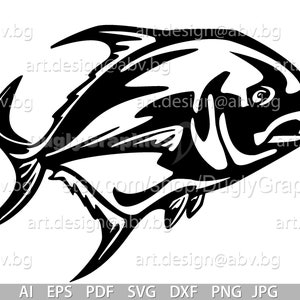 Vector PERMIT FISH, Ai, Eps, Pdf, Png, Svg, Dxf, Jpg Graphic Digital ...
